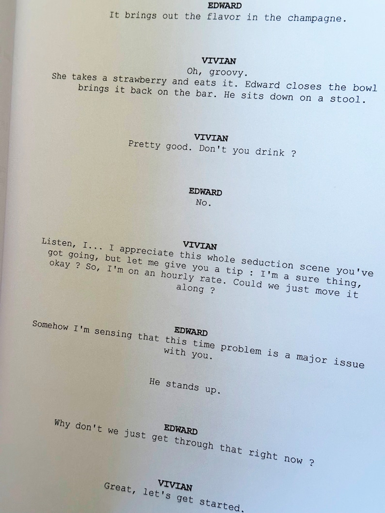 PRETTY WOMAN Signed Movie Script, Valentines Present, Birthday Gift ...