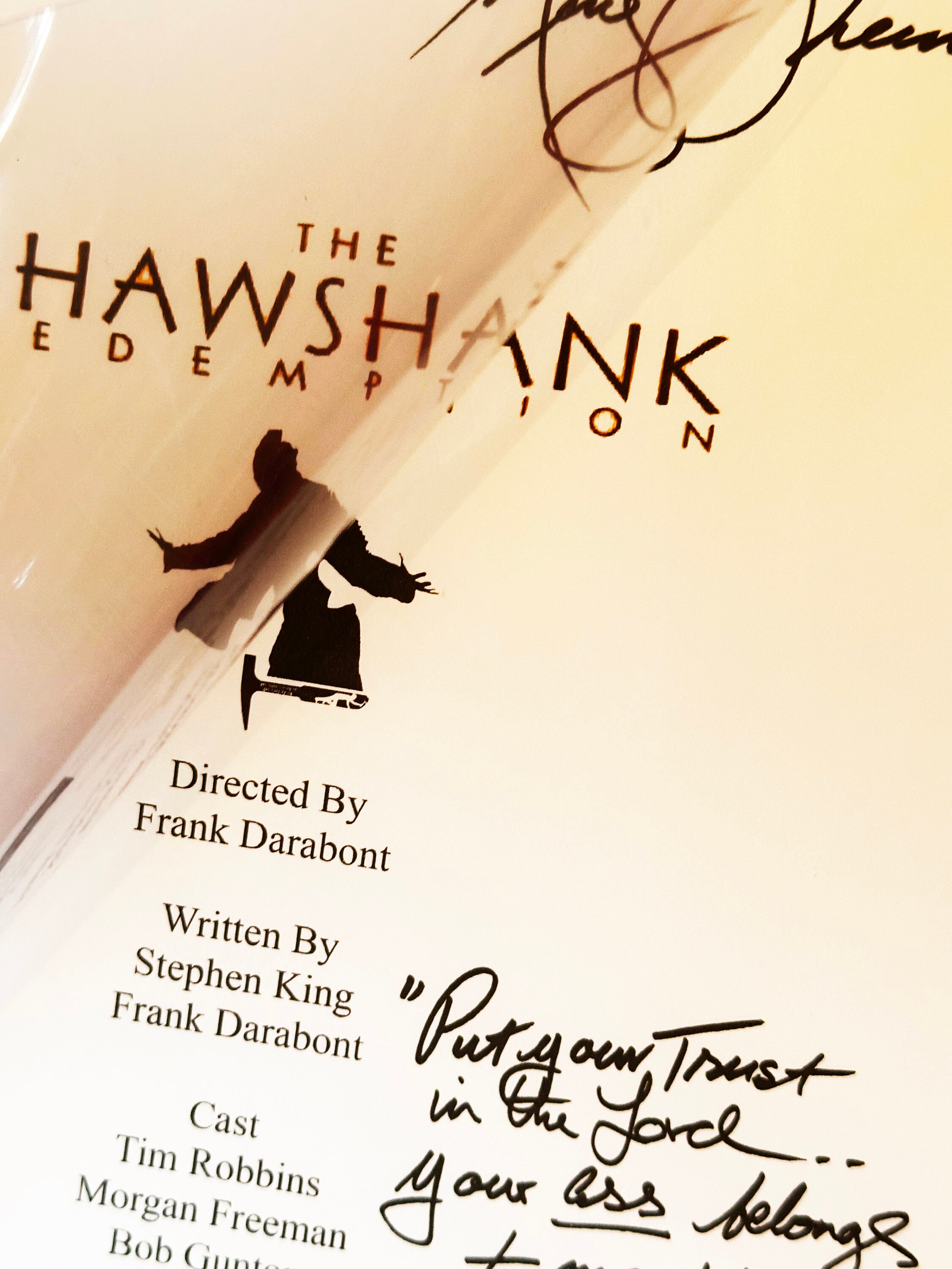 SHAWSHANK REDEMPTION Signed Movie Script, Movie Present, Birthday Gift ...
