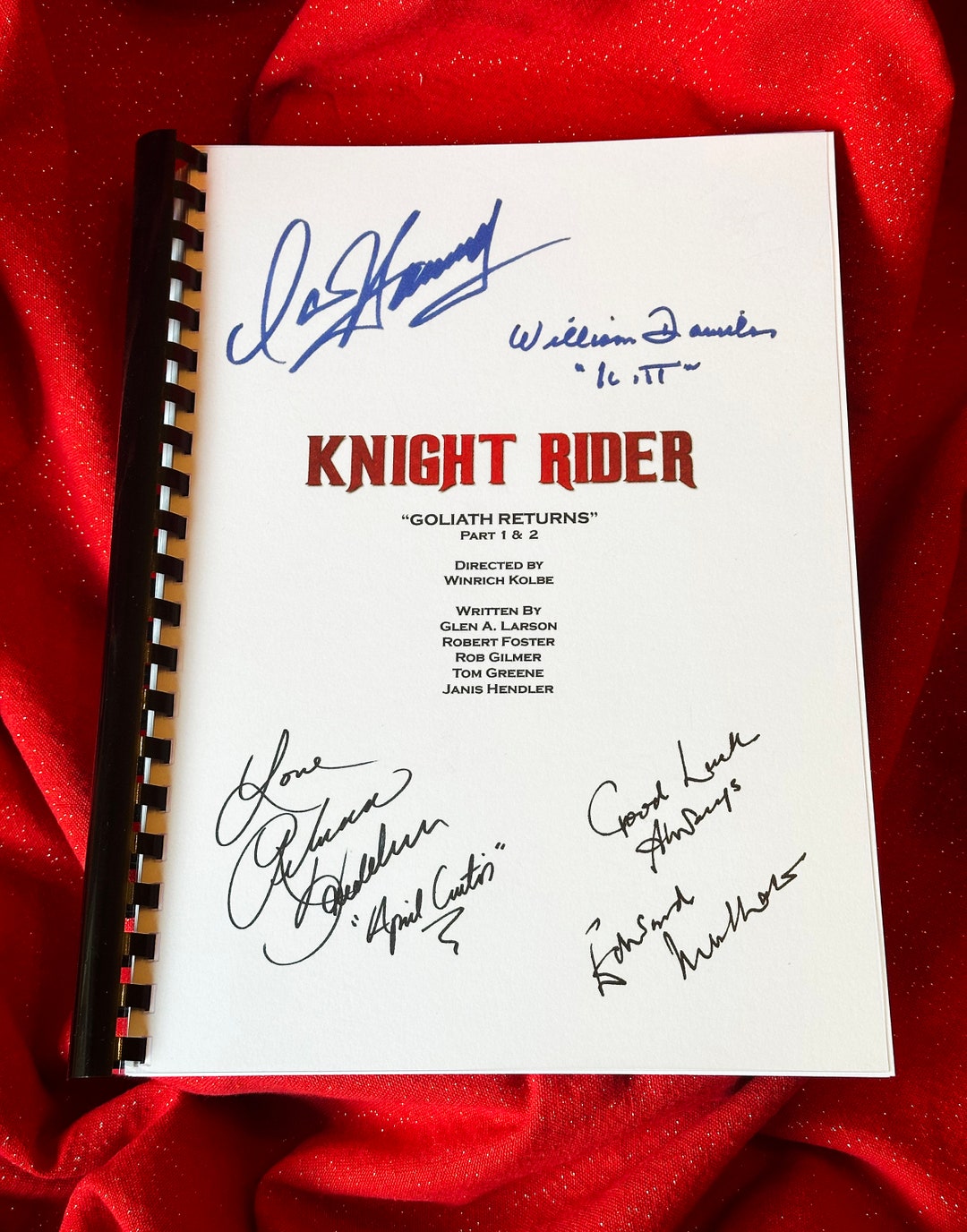 KNIGHT RIDER Signed Script, Goliath Returns Part 1 & 2, Birthday Gift ...