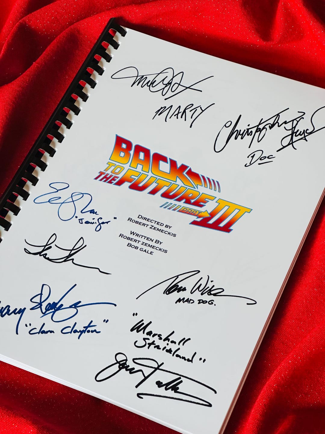 Back, Future PART 3 Signed Movie Script, Birthday Gift, Movie Gift ...