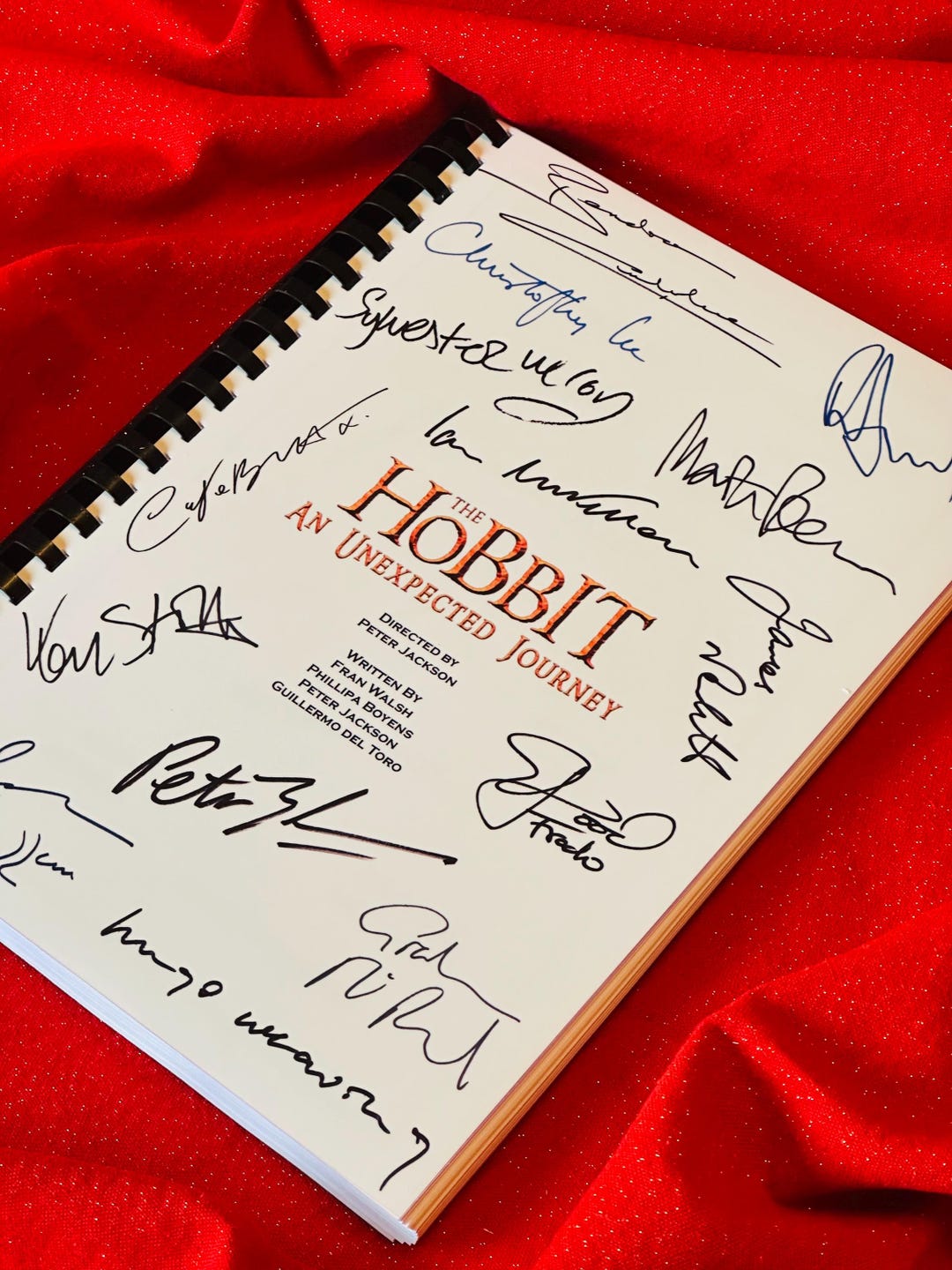 THE HOBBIT Unexpected Journey. Movie Script, Birthday Gift, Movie Gift ...