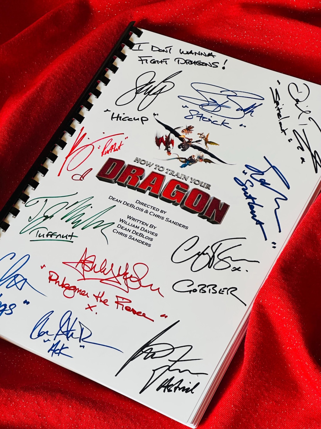 TRAIN, YOUR, DRAGON Movie Script, Movie Present, Birthday Gift, Movie ...