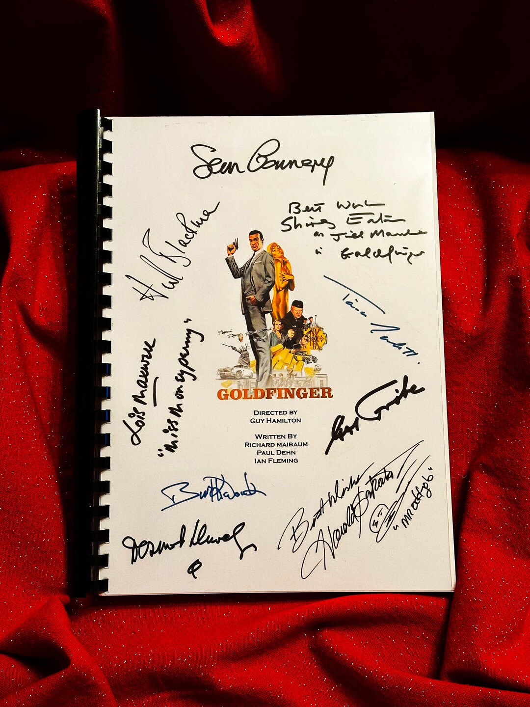 GOLDFINGER Movie Script, Bond, James Bond, Birthday Gift, Movie Gift ...