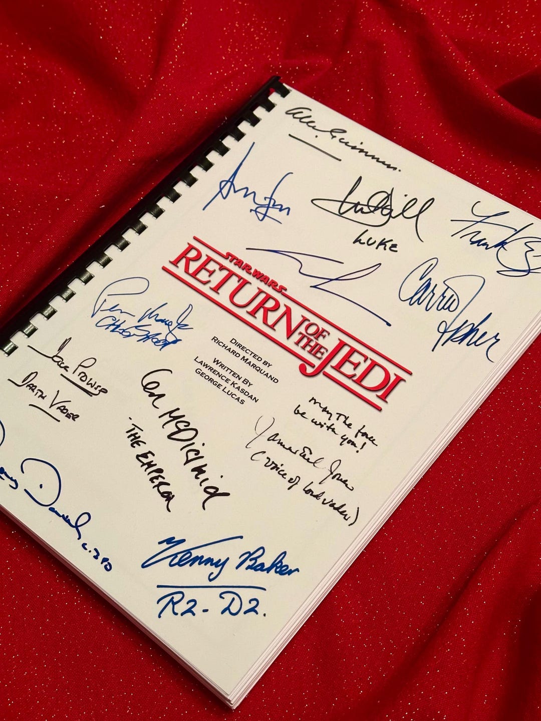 RETURN, JEDI Signed Movie Script, High Quality Printed Cast Autographs ...