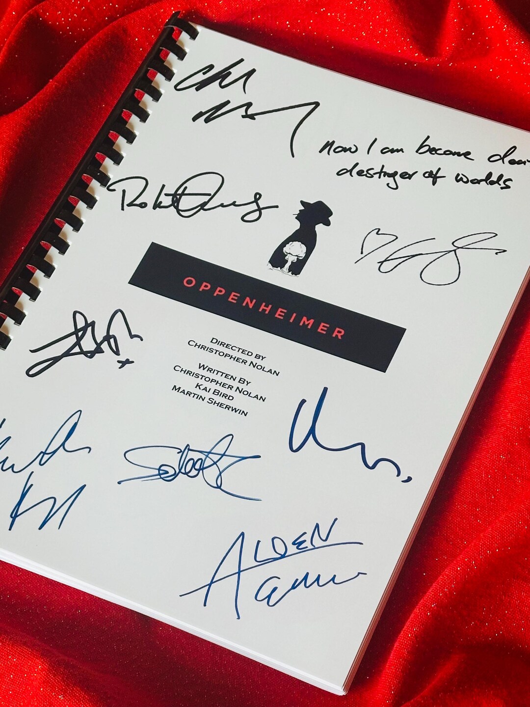 OPPENHEIMER Signed Movie Script, Birthday Gift, Movie Gift, Film ...