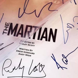 THE MARTIAN Signed Movie Script, Present, Birthday Gift, Movie Gift ...