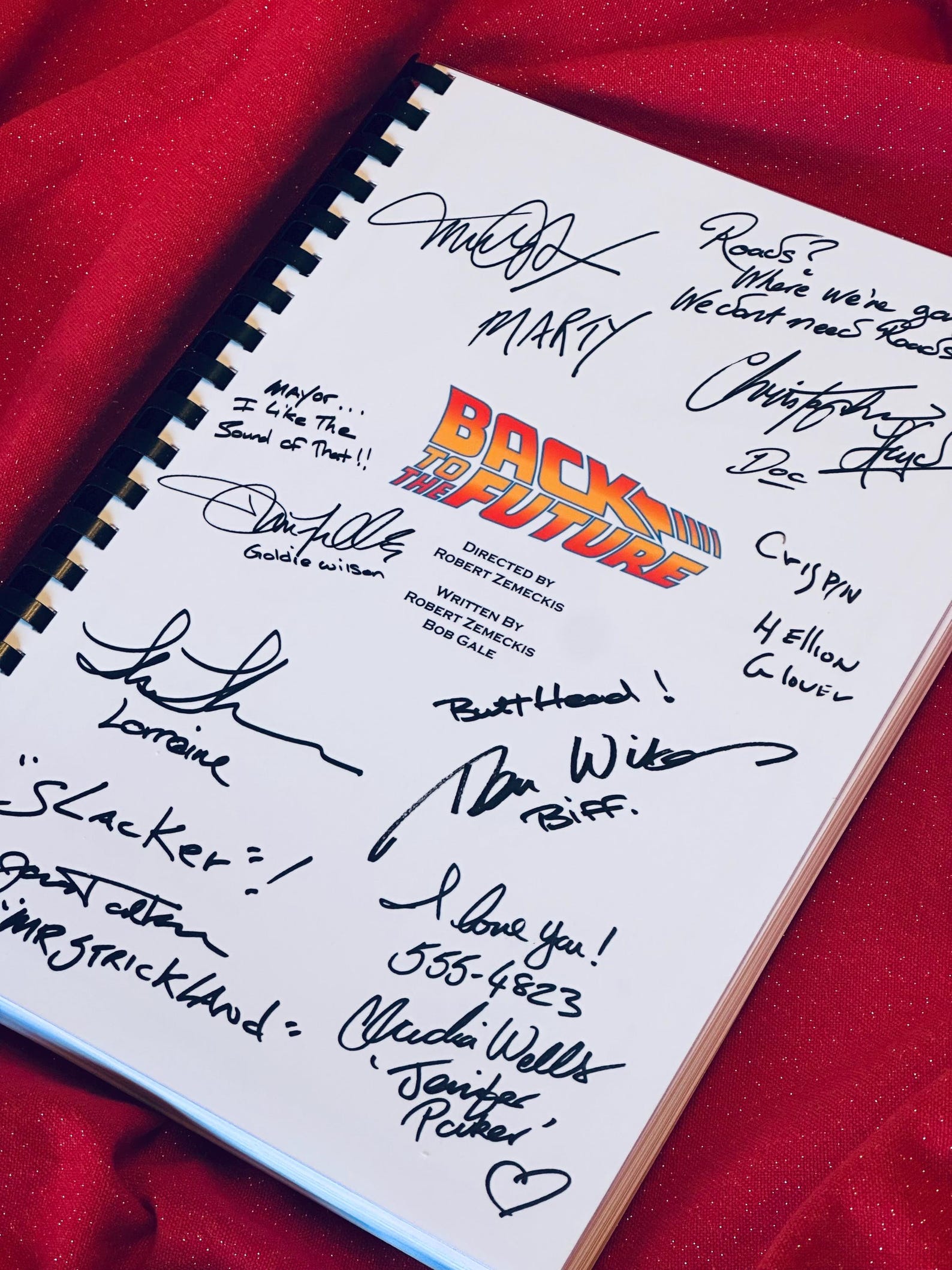 Back, Future Signed Movie Script, Present, Birthday Gift, Movie Gift ...