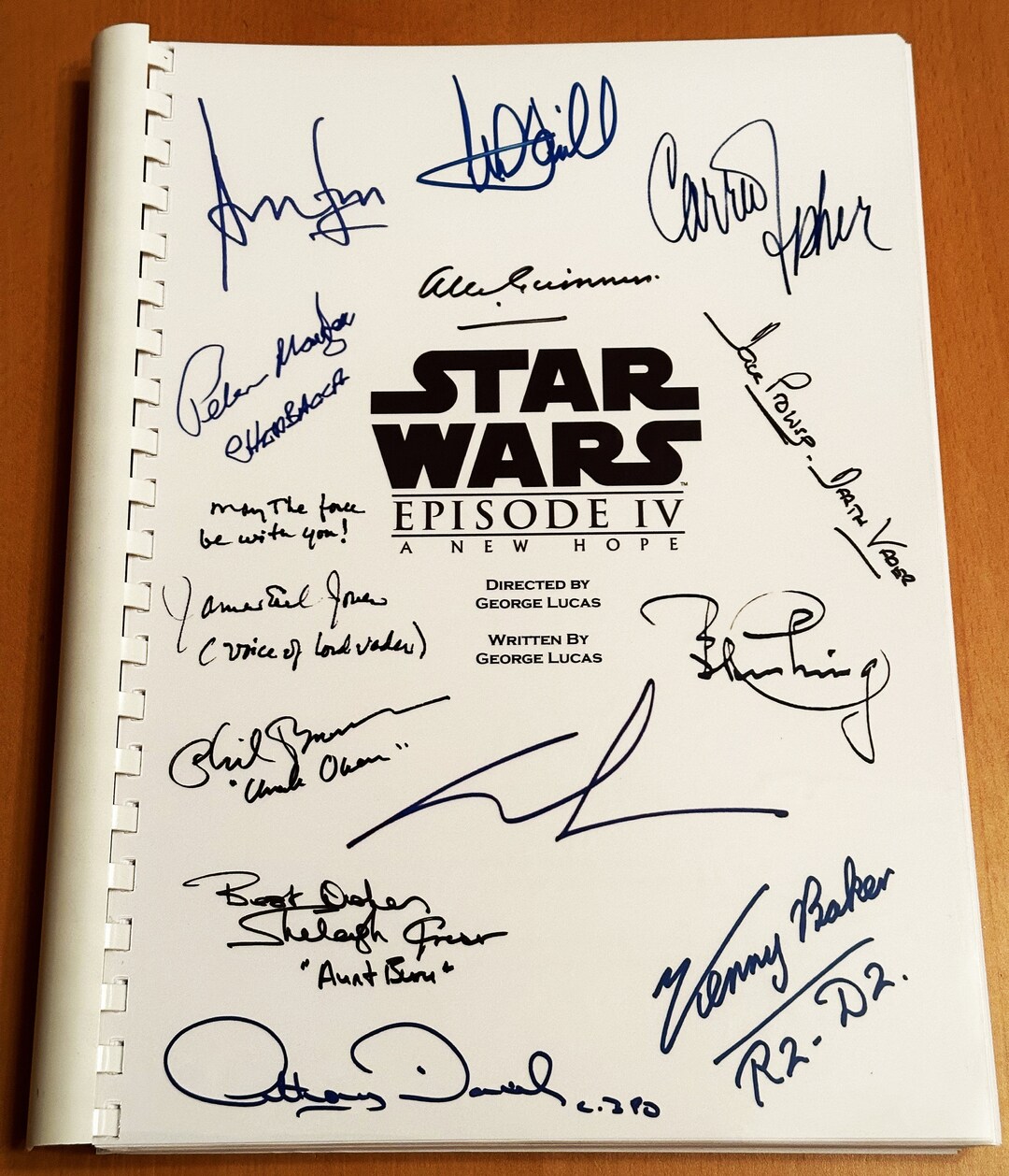 A New Hope, Signed Movie Script, Screenplay, Birthday Gift, Movie Gift ...