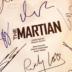 THE MARTIAN Signed Movie Script, Present, Birthday Gift, Movie Gift ...