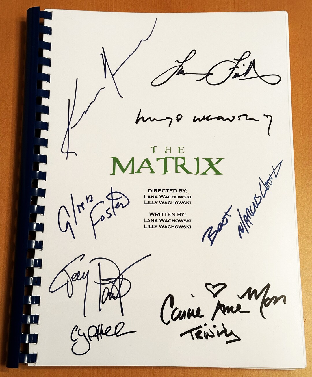 The Matrix Signed Movie Script, Movie Present, Birthday Gift, Movie ...