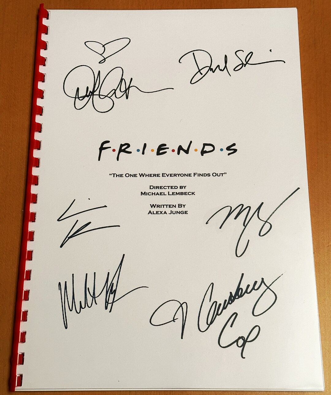 Friends Signed Script Christmas Present Birthday Gift Movie - Etsy UK