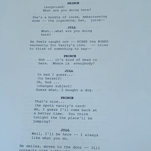 PURPLE, RAIN Signed Movie Script, Screenplay, Prince, Present, Birthday ...