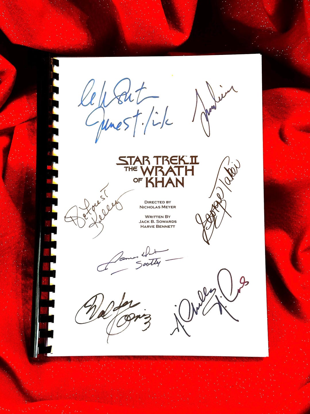 STAR TREK the Wrath of Khan Signed Movie Script, Kirk, Spock, Movie ...