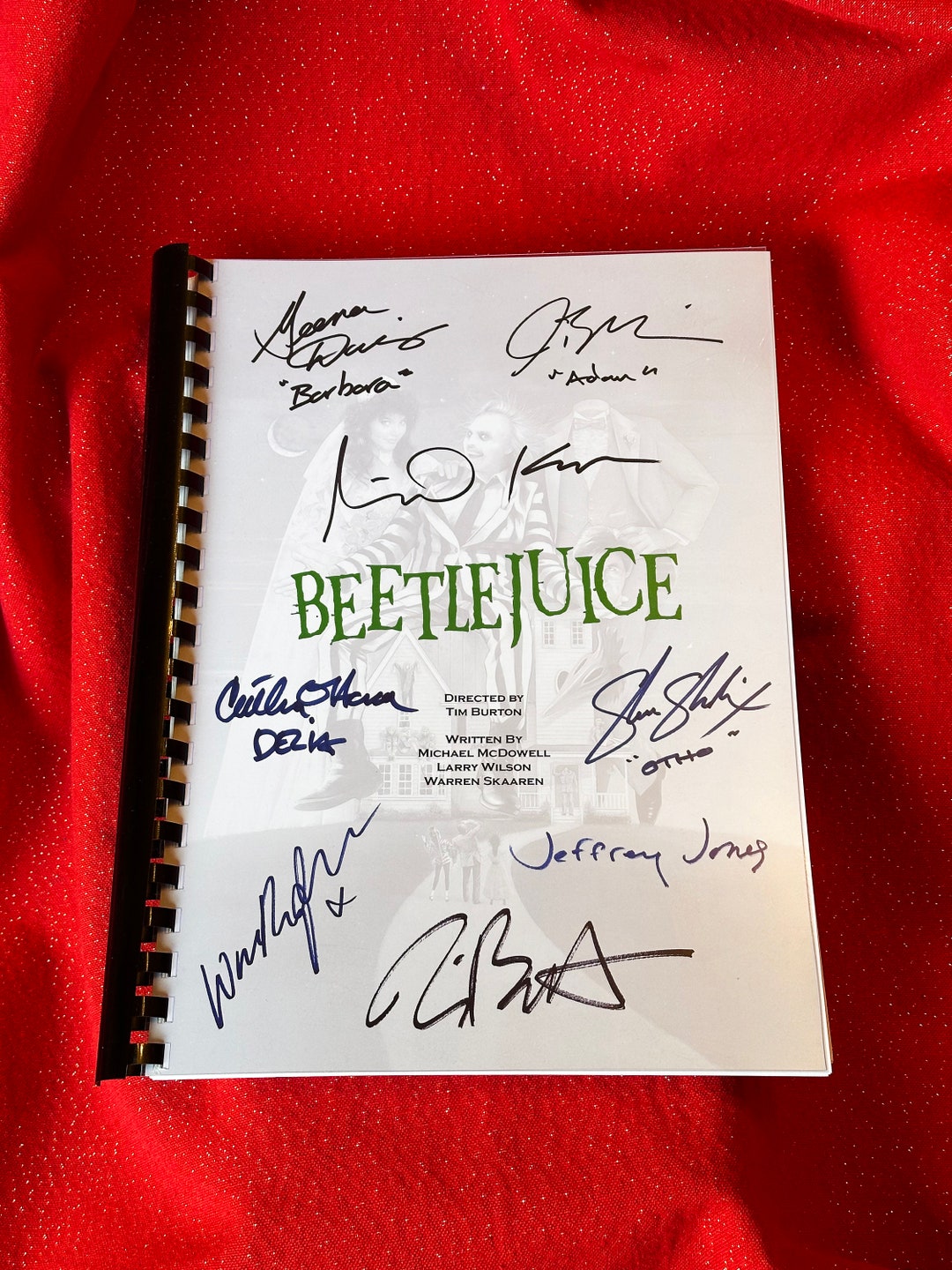 BEETLEJUICE Movie Script, Birthday Gift, Movie Gift, Film, Screenplay ...