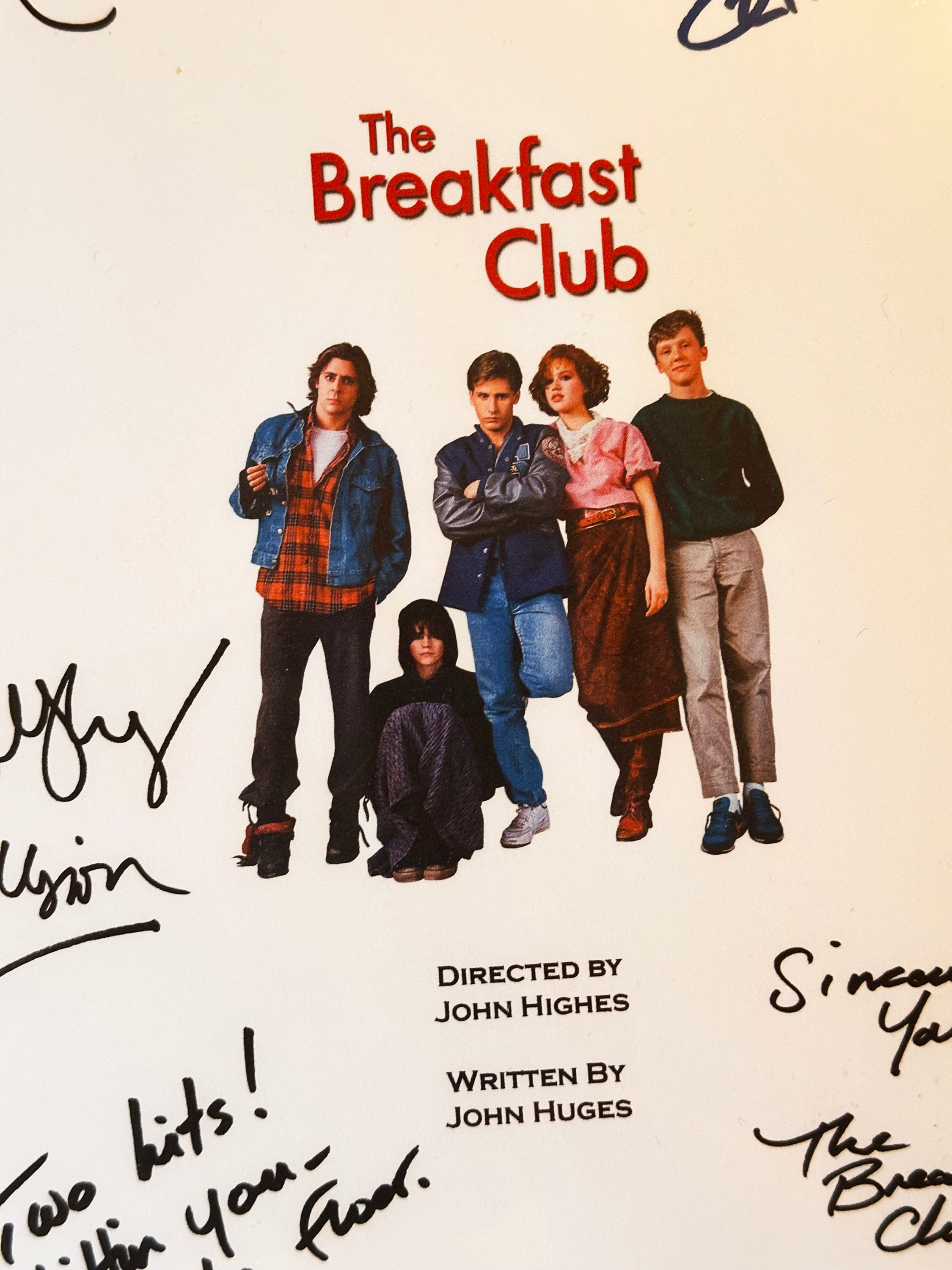 THE BREAKFAST CLUB Signed Movie Script, Movie Present, Birthday Gift ...