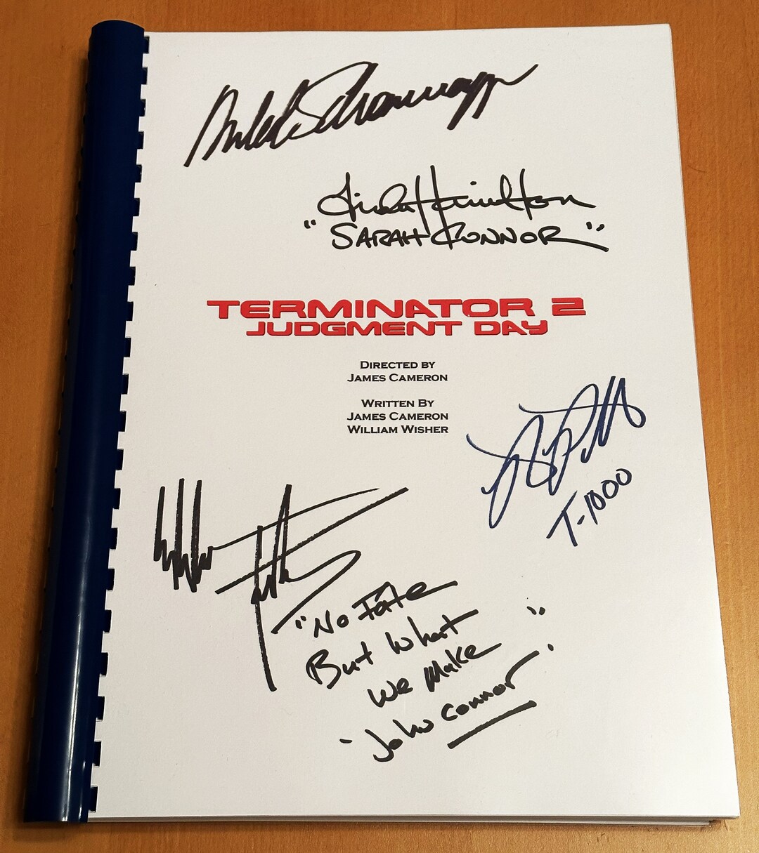 Terminator 2 Judgment Day Signed Movie Script, Present, Birthday Gift ...