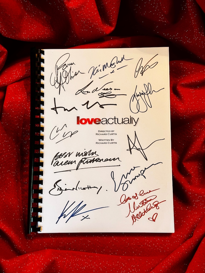 LOVE ACTUALLY Signed Movie Script, Valentines Present, Birthday Gift ...