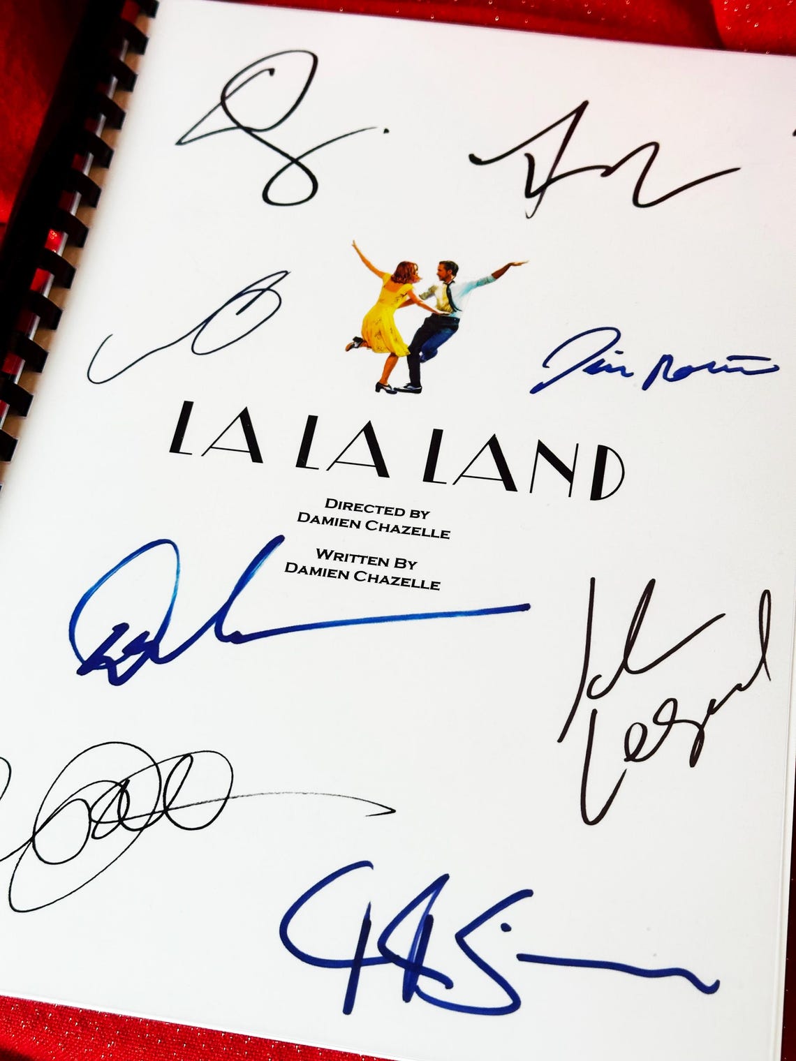 LA LA LAND Movie Script, High Quality Printed Cast Autographs, Movie ...