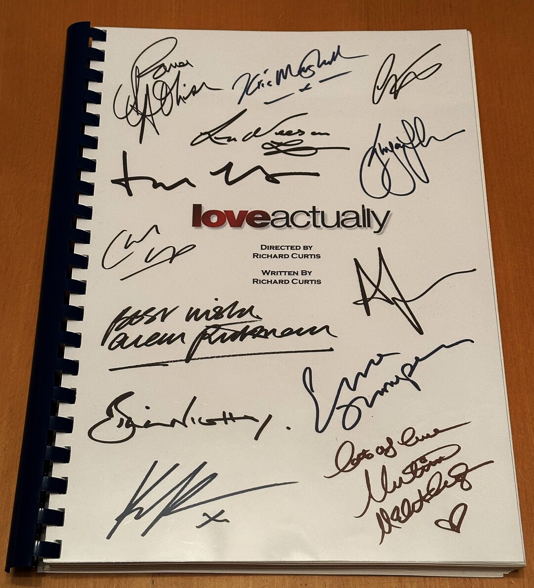 Love Actually Signed Movie Script Christmas Present Birthday - Etsy