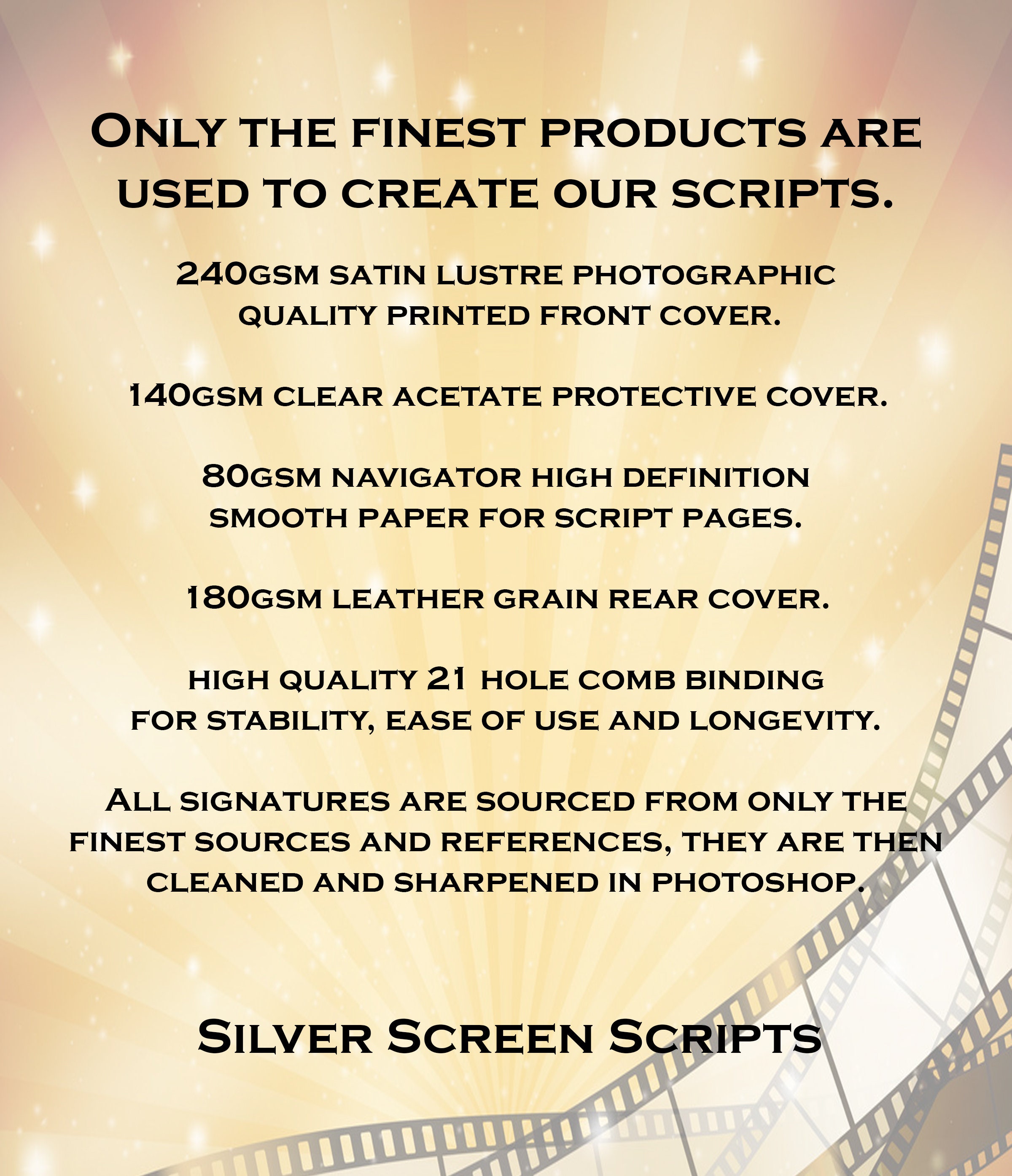 LA LA LAND Movie Script, High Quality Printed Cast Autographs, Movie ...
