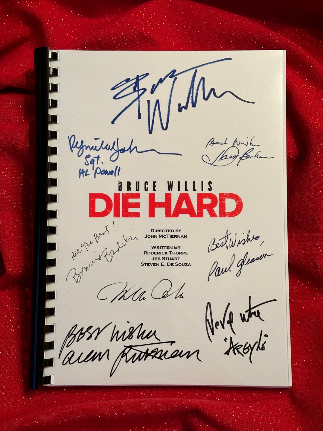 DIE HARD Signed Movie Script, Present, Birthday Gift, Movie Gift, Film ...