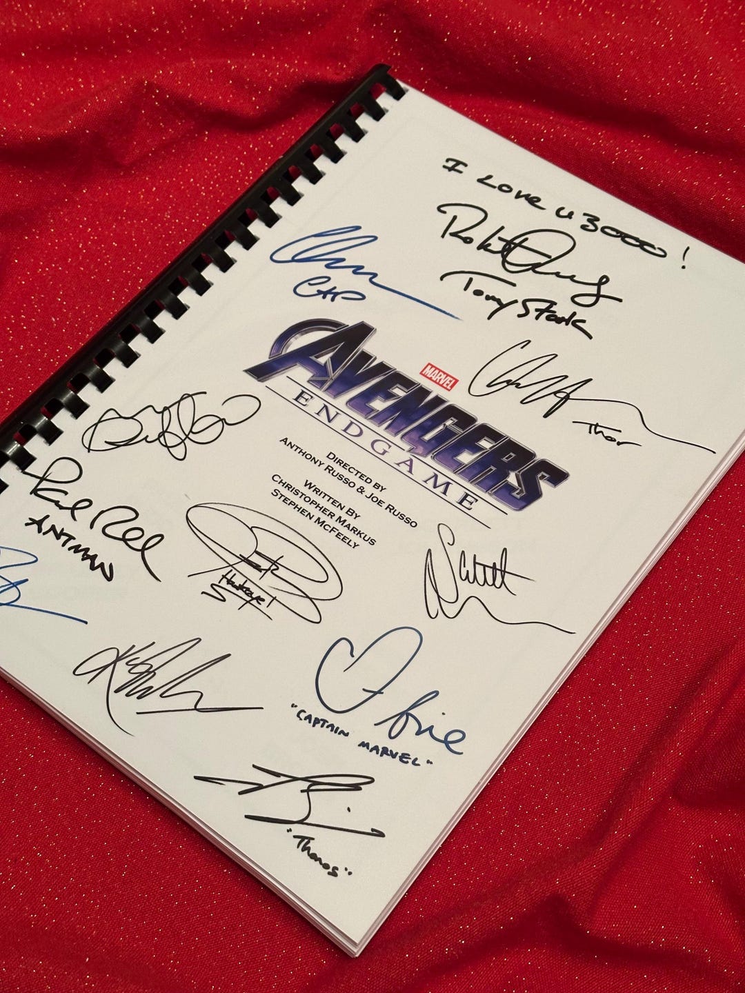 ENDGAME Movie Script, Printed Cast Signatures, Birthday Gift, Movie ...