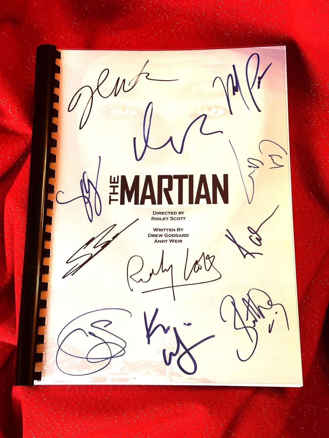 THE MARTIAN Signed Movie Script, Present, Birthday Gift, Movie Gift ...