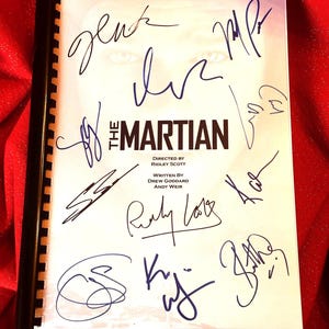 THE MARTIAN Signed Movie Script, Present, Birthday Gift, Movie Gift ...