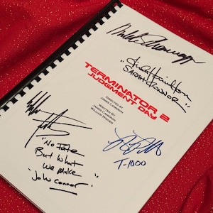 TERMINATOR 2 Judgment Day Movie Script, Present, Birthday Gift, Movie ...