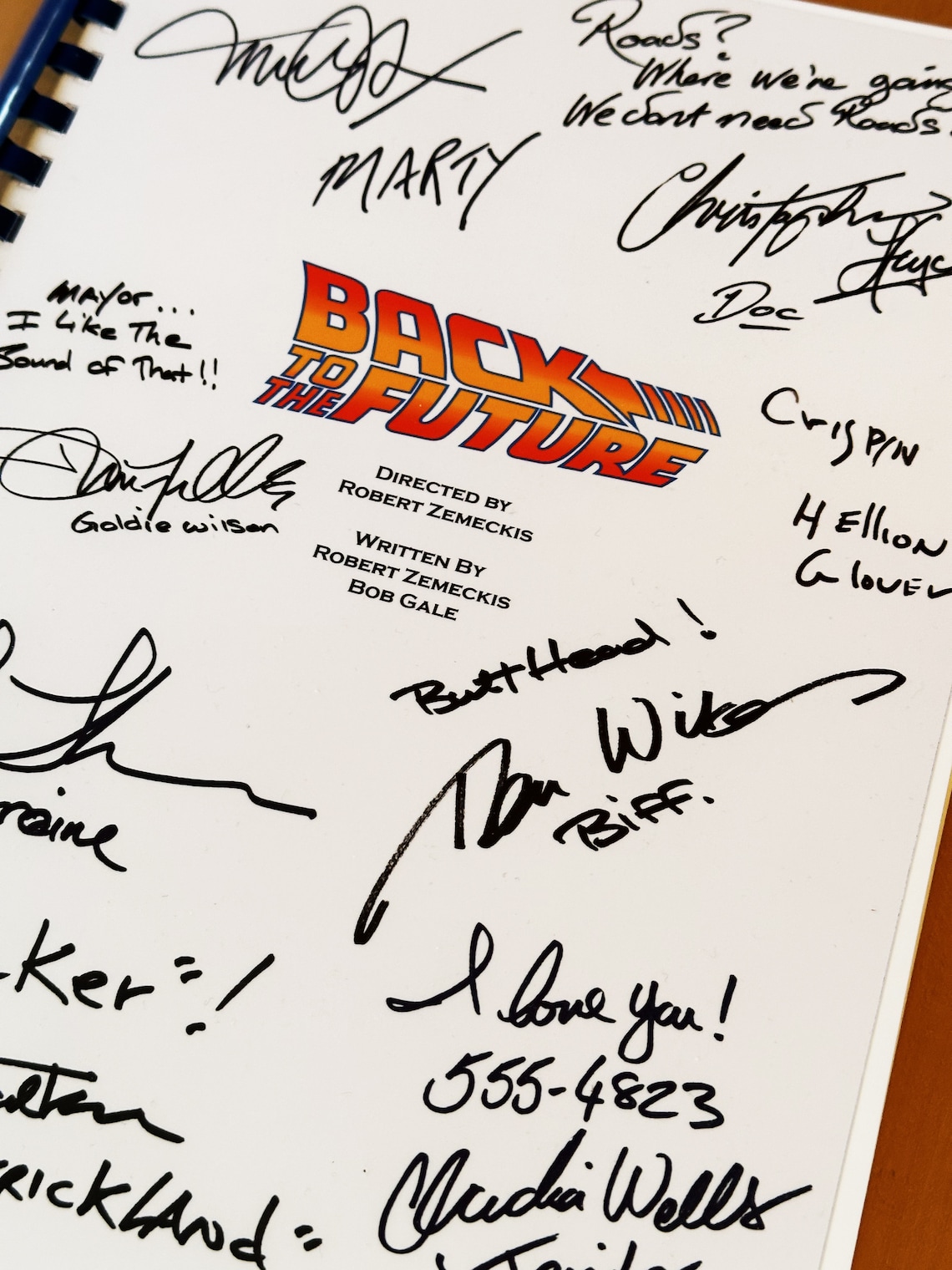 Back, Future Signed Movie Script, Present, Birthday Gift, Movie Gift ...