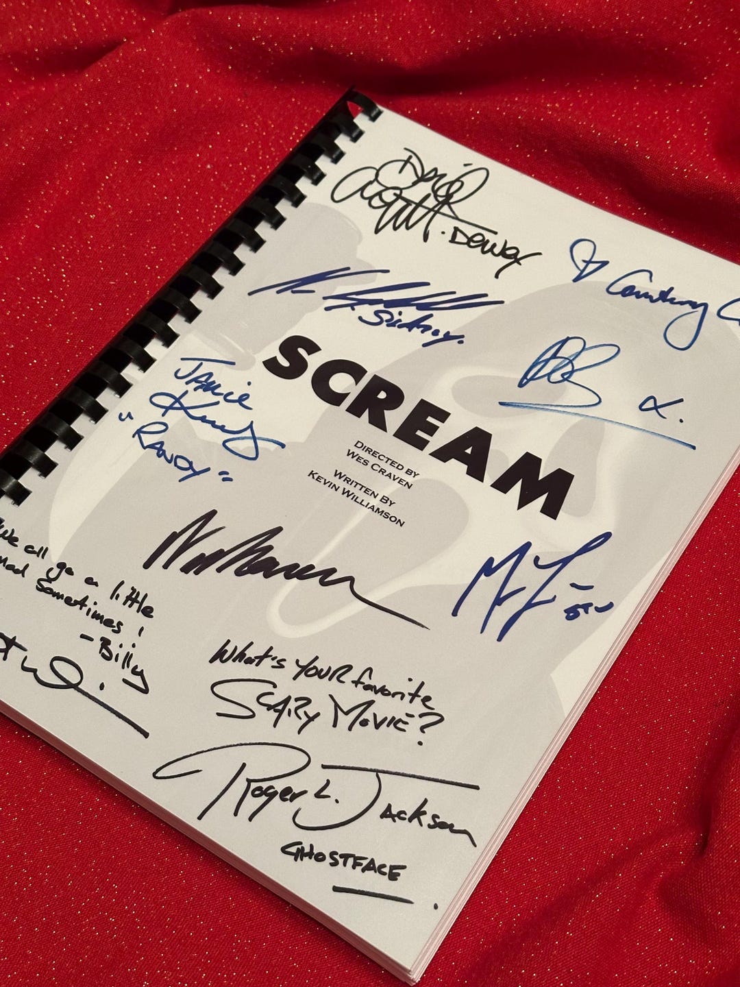 SCREAM Movie Script, Birthday Gift, Movie Gift, Film Script, Screenplay ...