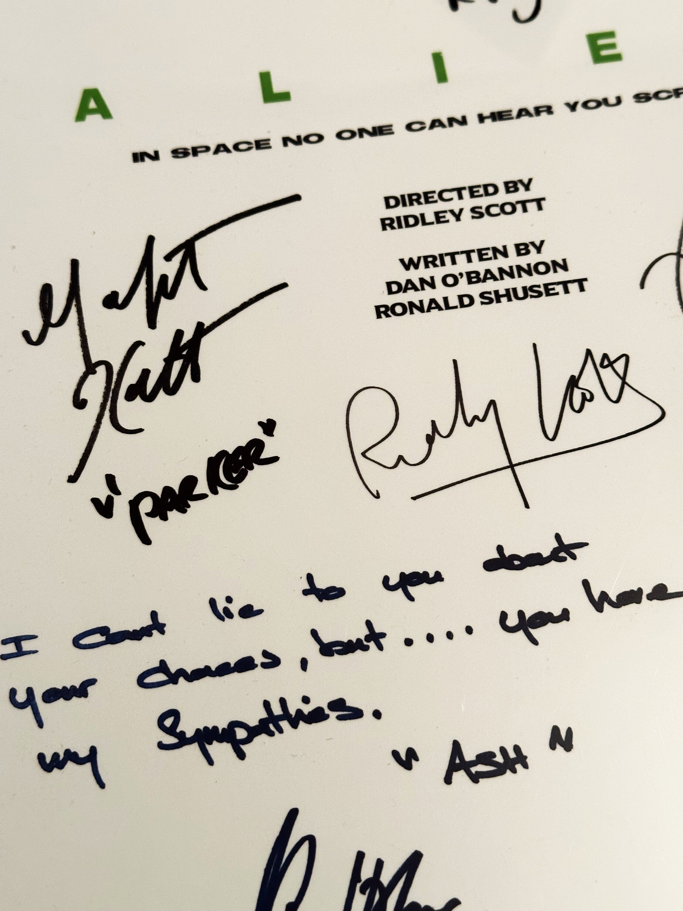 ALIEN Signed Movie Script, Present, Birthday Gift, Movie Gift, Film ...