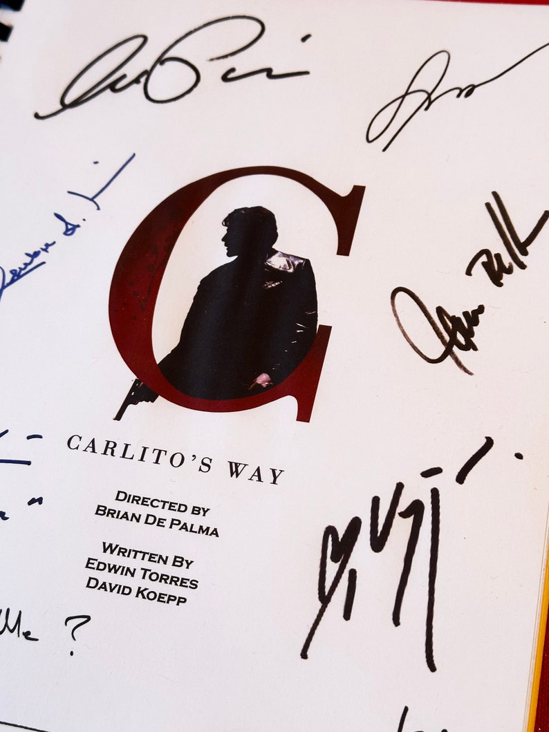 CARLITO'S WAY Signed Movie Script, Birthday Gift, Movie Gift, Film ...