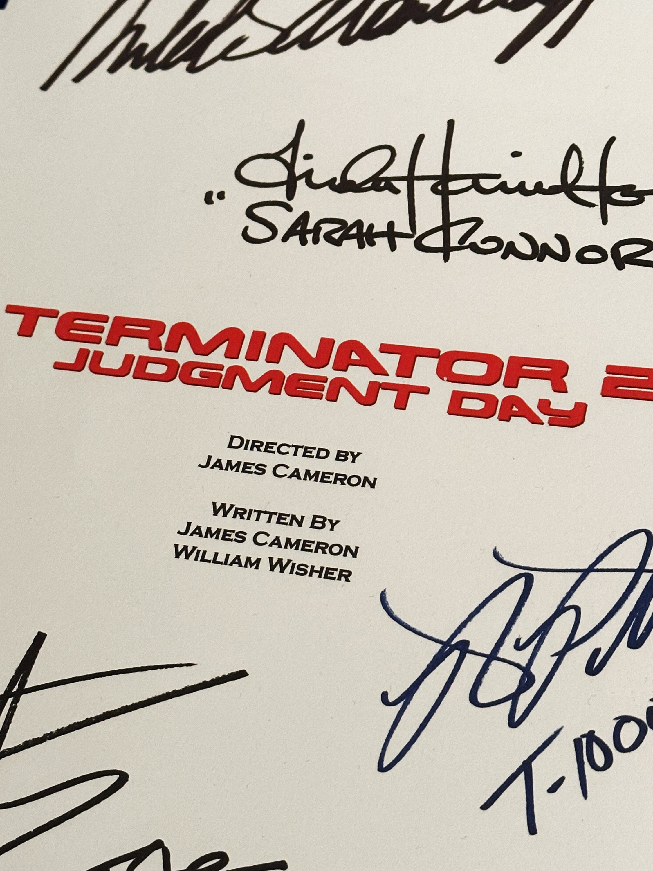 TERMINATOR 2 Judgment Day Signed Movie Script, Present, Birthday Gift ...