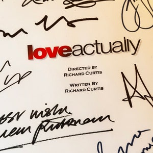 LOVE ACTUALLY Signed Movie Script, Valentines Present, Birthday Gift ...