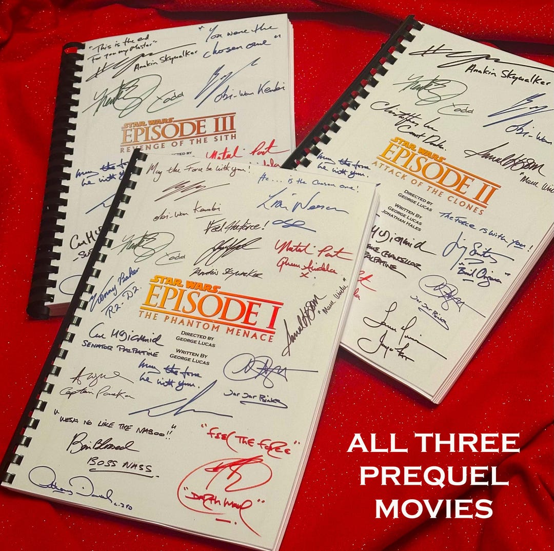 Script Collection, ALL 3 Prequel Scripts, Phantom, Menace, Attack ...
