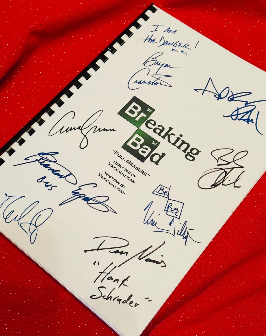 BREAK BAD Script, Movie Present, High Quality Printed Cast Signatures ...