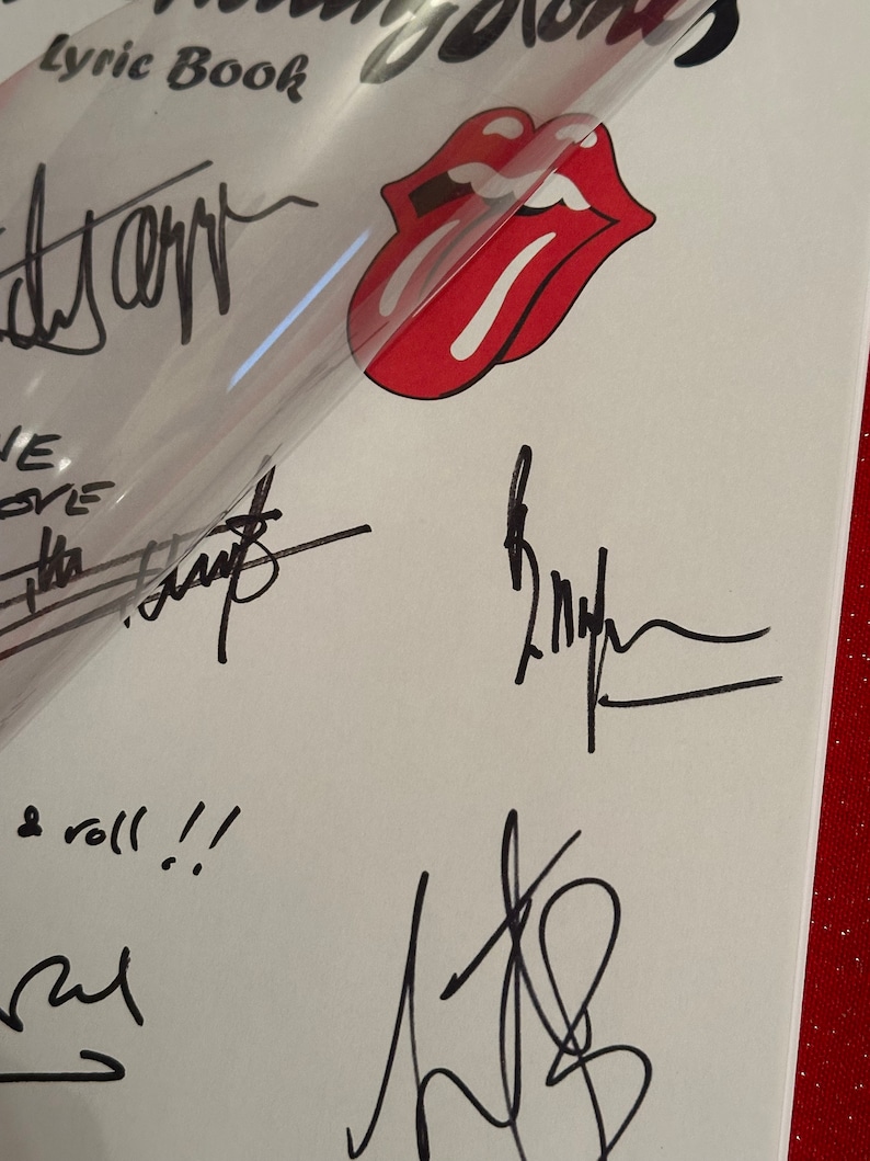 STONES Signed Lyric Book, Birthday Gift, Music Gift, Band, Pop Music ...