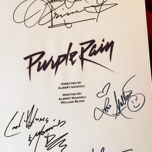 PURPLE RAIN Signed Movie Script, Screenplay, Prince, Present, Birthday ...