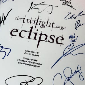 TWILIGHT, ECLIPSE Signed Movie Script, Movie Present, Birthday Gift ...