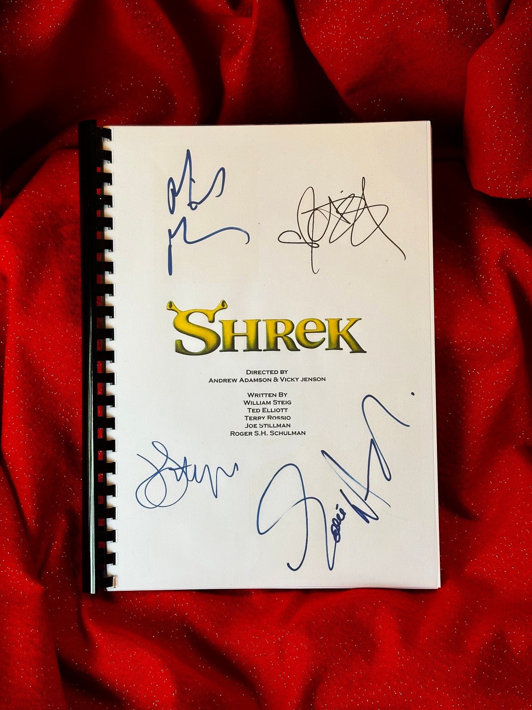 SHREK Signed Movie Script, Birthday Gift, Movie Gift, Film Script ...