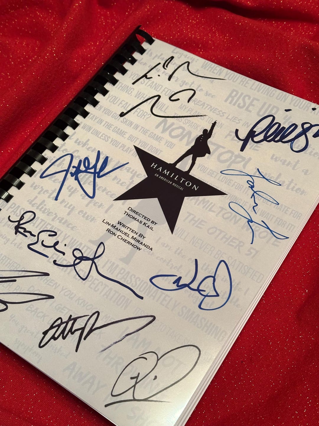 HAMILTON Script, High Quality Printed Cast Autographs, Movie Present ...