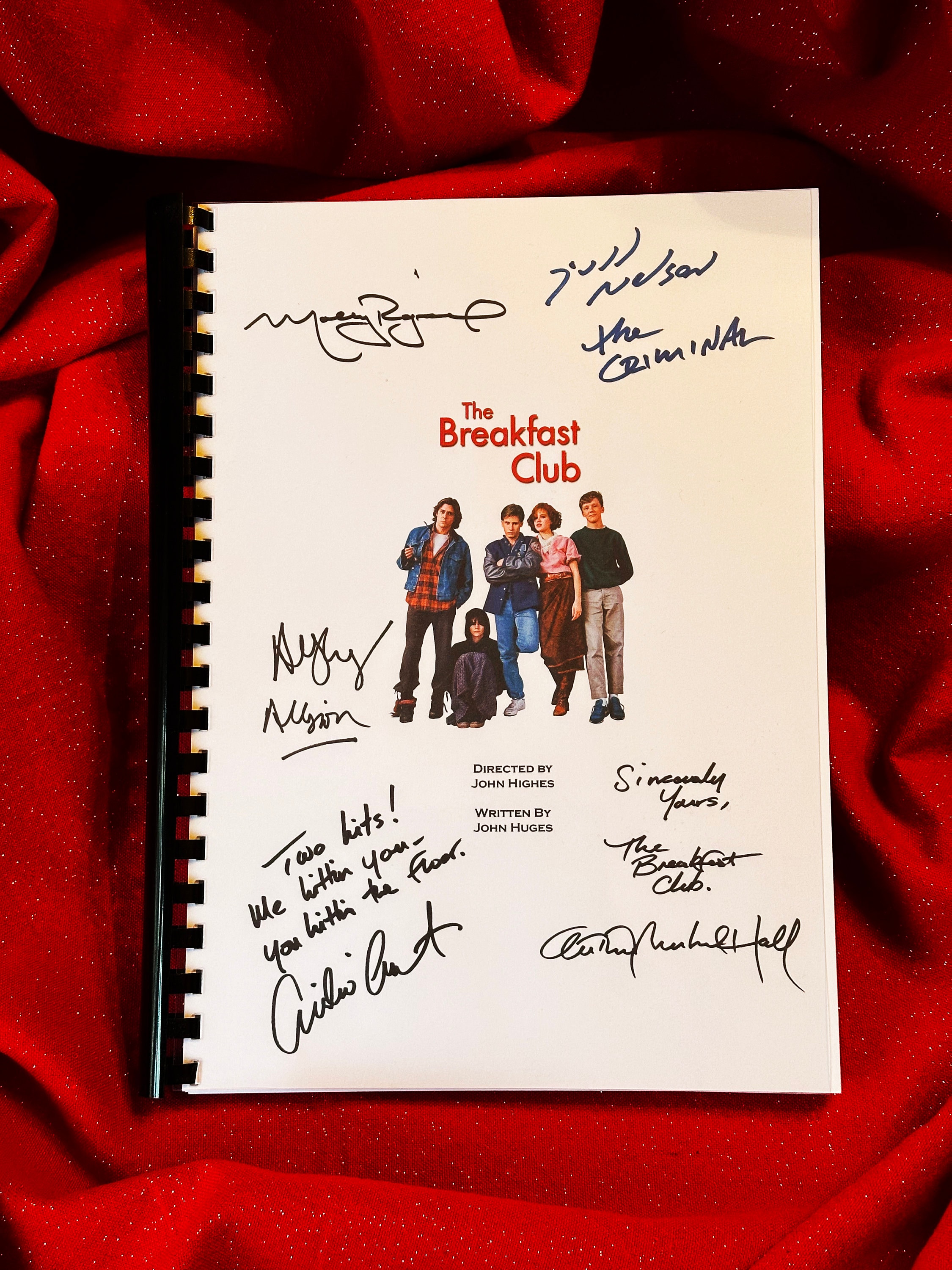THE BREAKFAST CLUB Signed Movie Script, Movie Present, Birthday Gift ...
