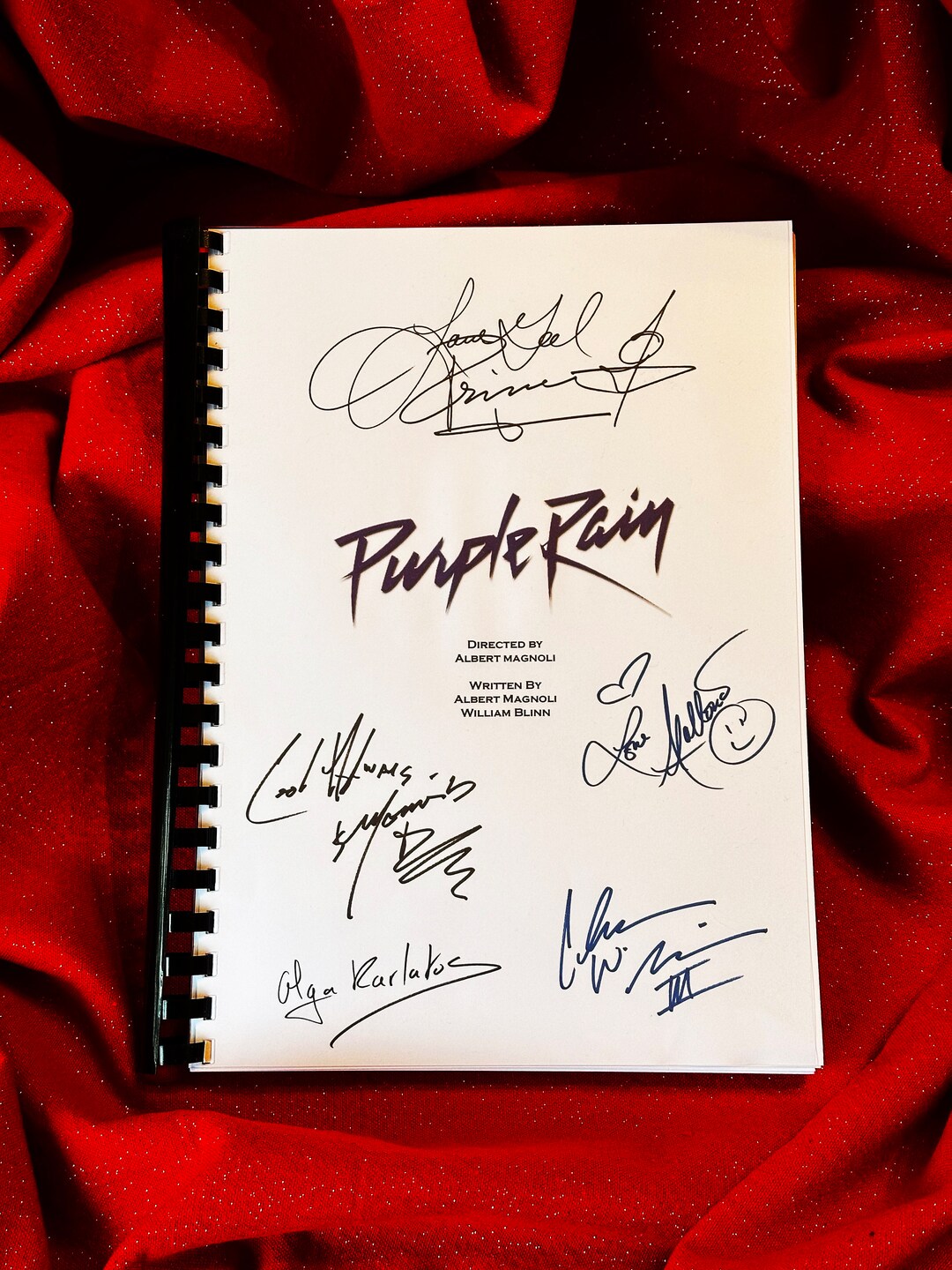 PURPLE RAIN Signed Movie Script, Screenplay, Prince, Present, Birthday ...