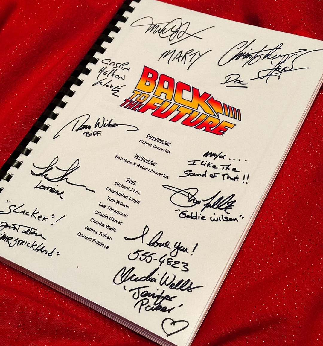 Back, Future Movie Script, Movie Present, Birthday Gift, Movie Gift ...