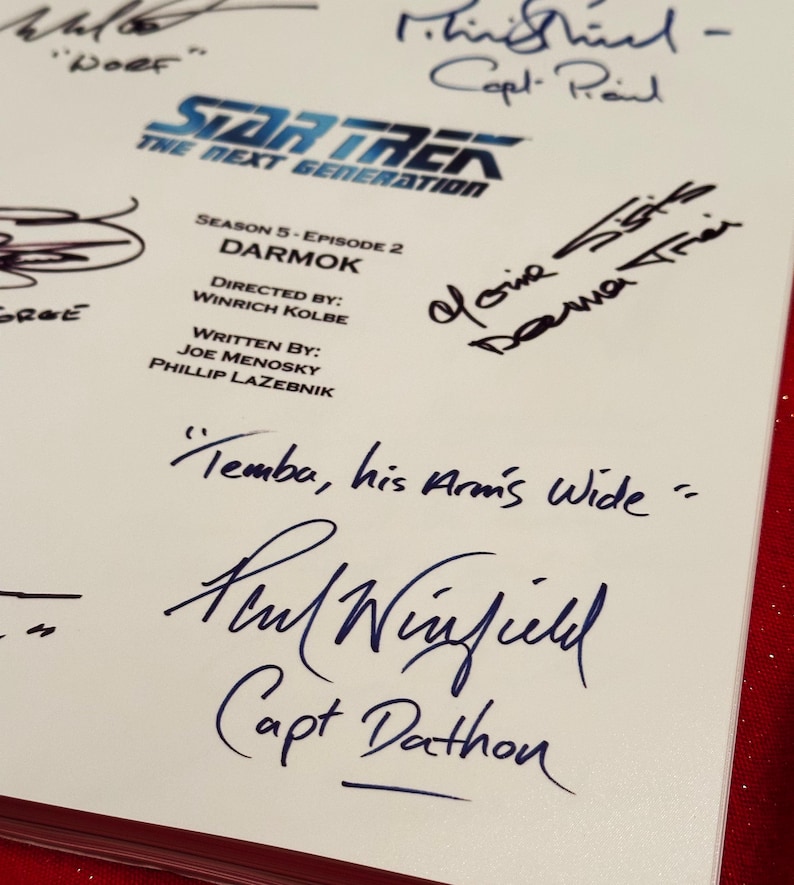 TREK, Next Generation, DARMOK, Script, Present, Birthday Gift, Movie ...