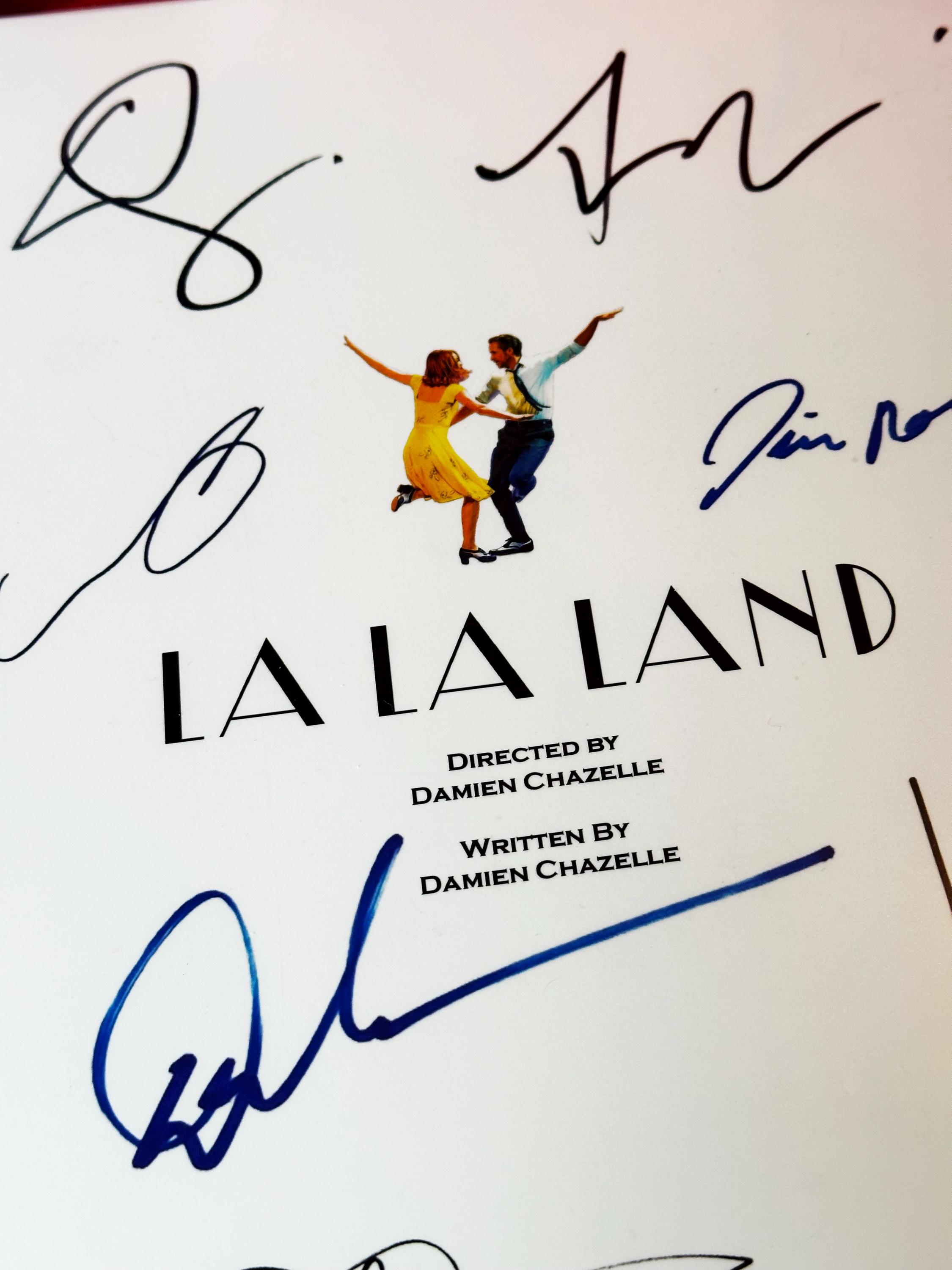 LA LA LAND Movie Script, High Quality Printed Cast Autographs, Movie ...