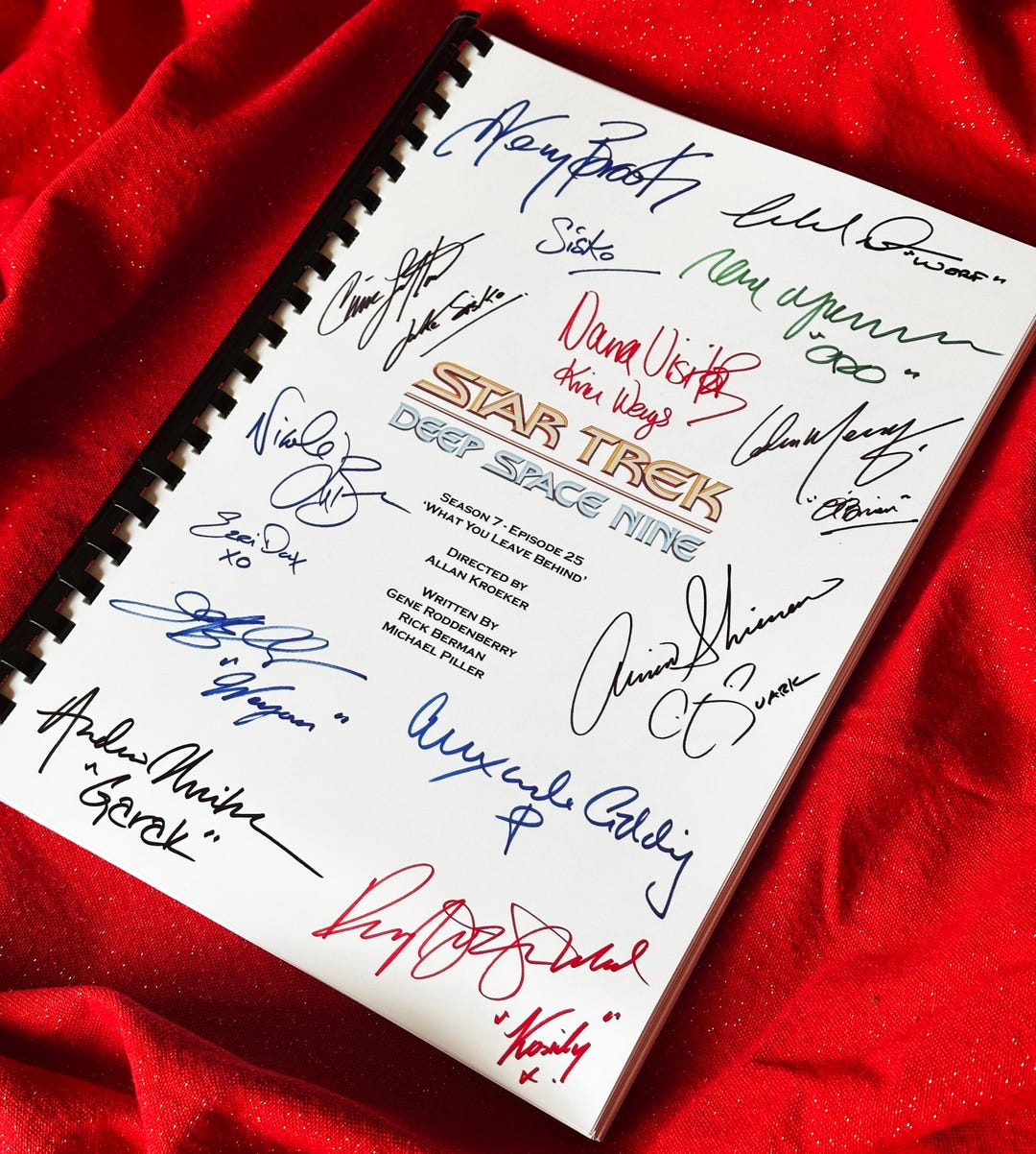 TREK, DEEP SPACE, Nine, Final Episode, Script, Present, Birthday Gift ...