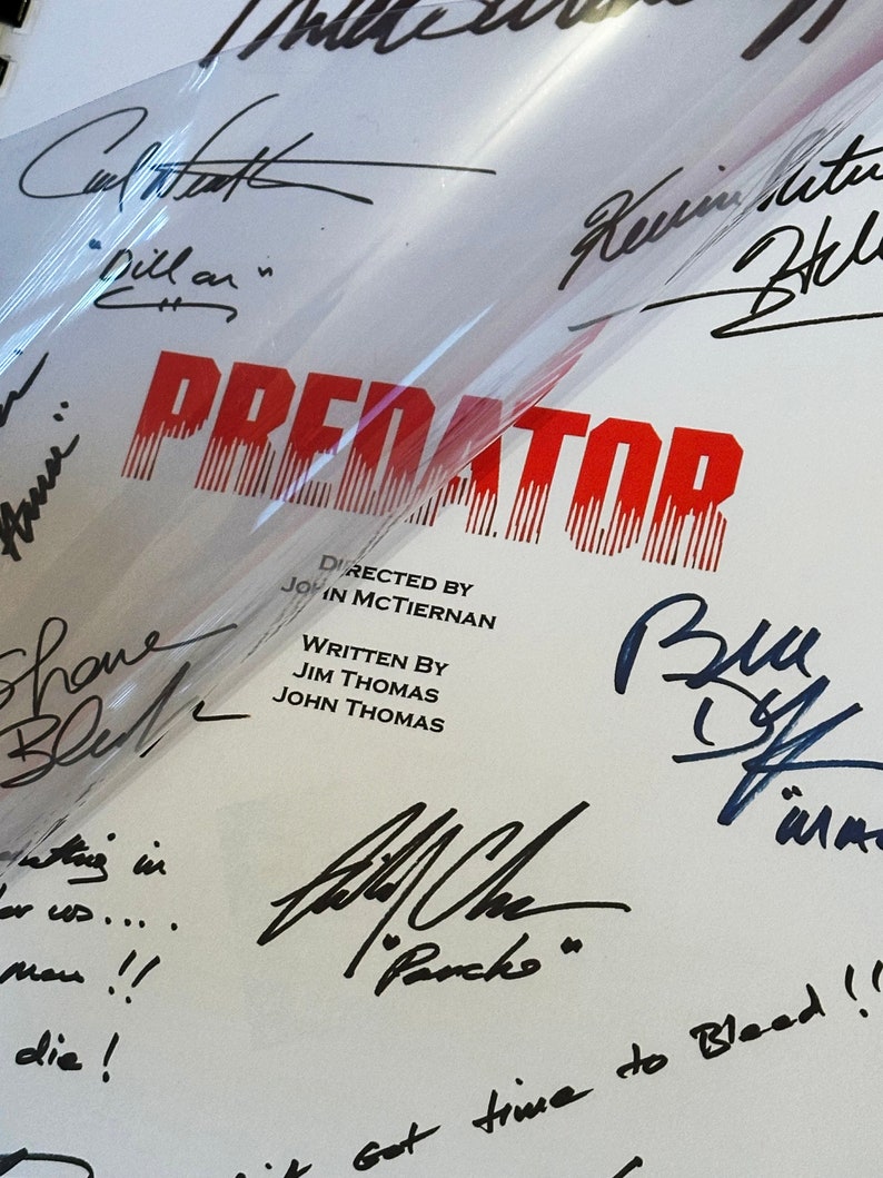PREDATOR Movie Script, Birthday Gift, Movie Gift, Film Script ...
