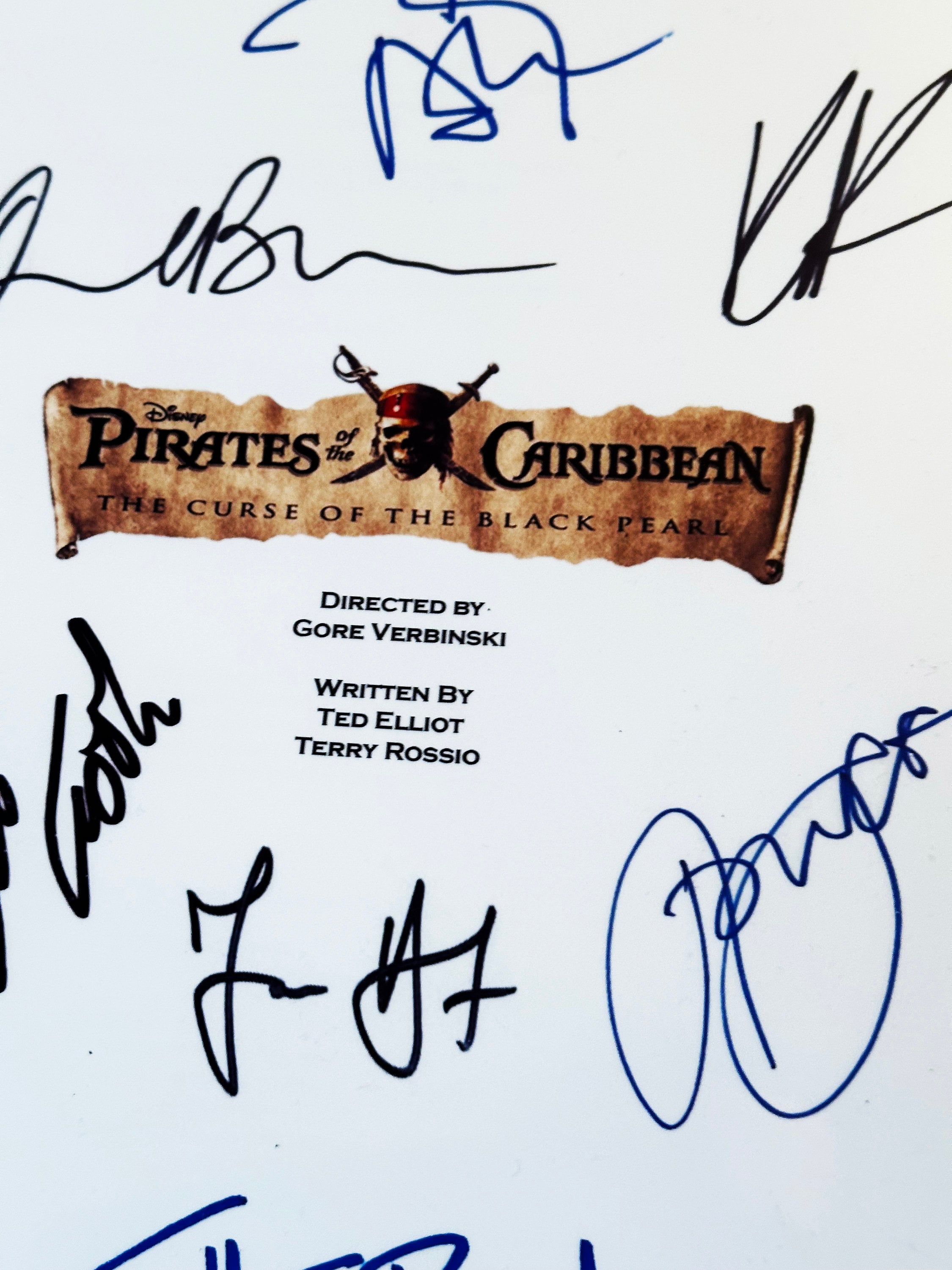 PIRATES, CARIBBEAN Signed Movie Script, Johnny Depp, Birthday Gift ...